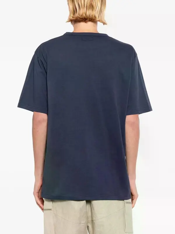 AGNES B. Logo-embroidered T-shirt - Blue