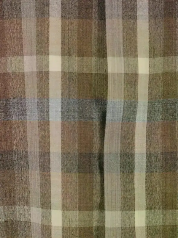 Auralee Checked Shirt - Brown
