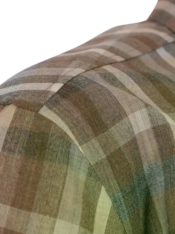 Auralee Checked Shirt - Brown