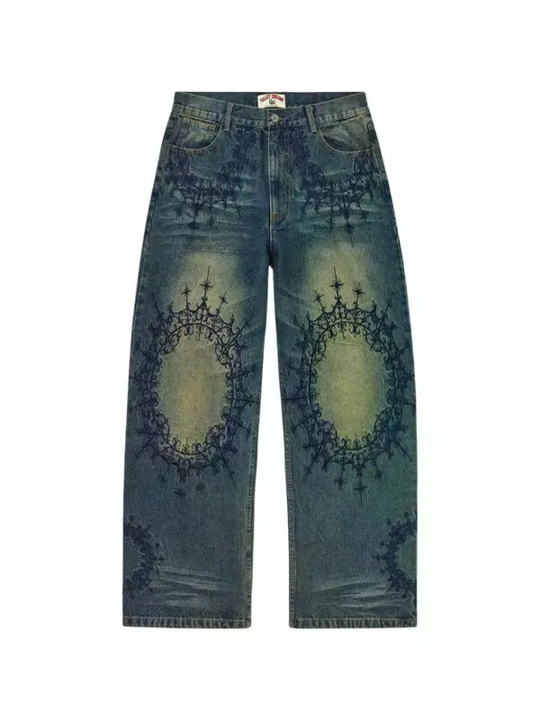 VALE FOREVER Celestial Embroidered Jeans