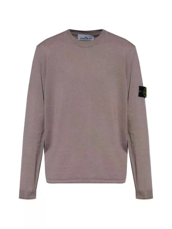 Stone Island Logo-patch Sweater - Purple