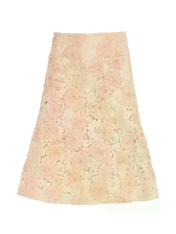 N°21 Floral Lace Midi Skirt