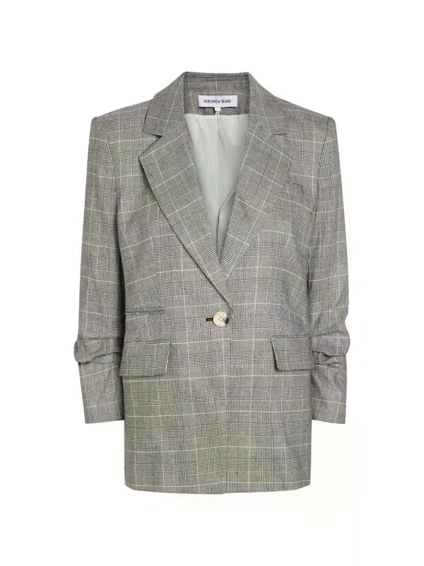 Veronica Beard Check-pattern Blazer - Black