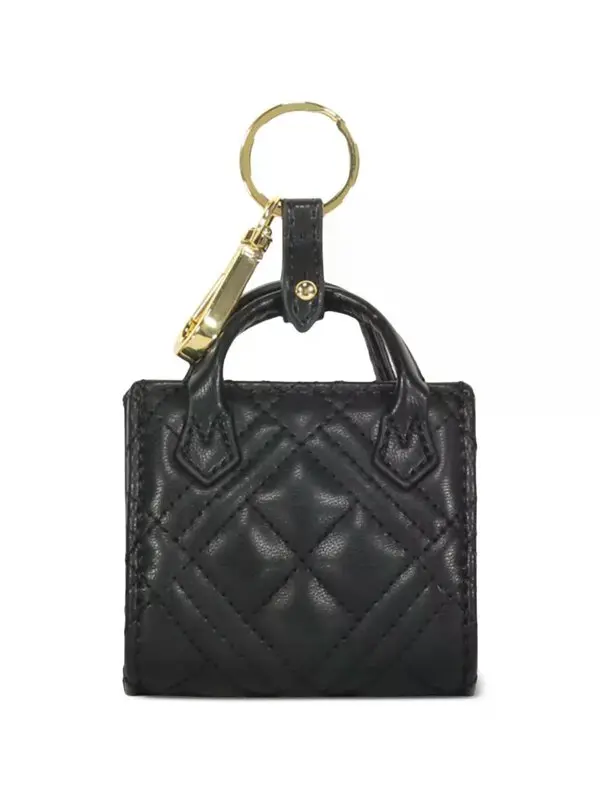 Moschino Quilted Bag Keyring - Black