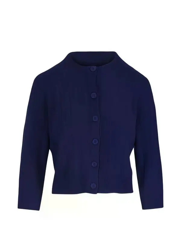 Kinross Cashmere Ribbed Button Cardigan