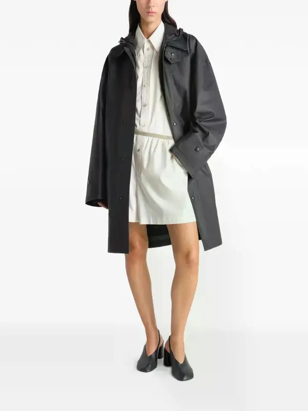 LEMAIRE Lemiare Resinated Cotton Coat - Black