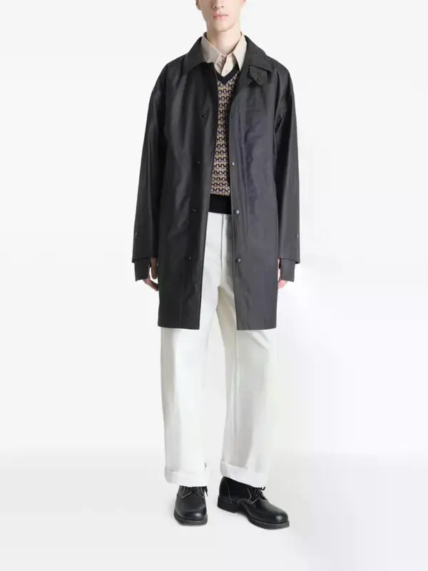 LEMAIRE Lemiare Resinated Cotton Coat - Black