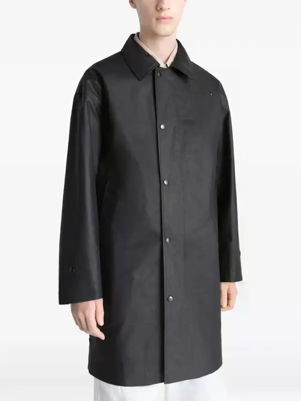 LEMAIRE Lemiare Resinated Cotton Coat - Black