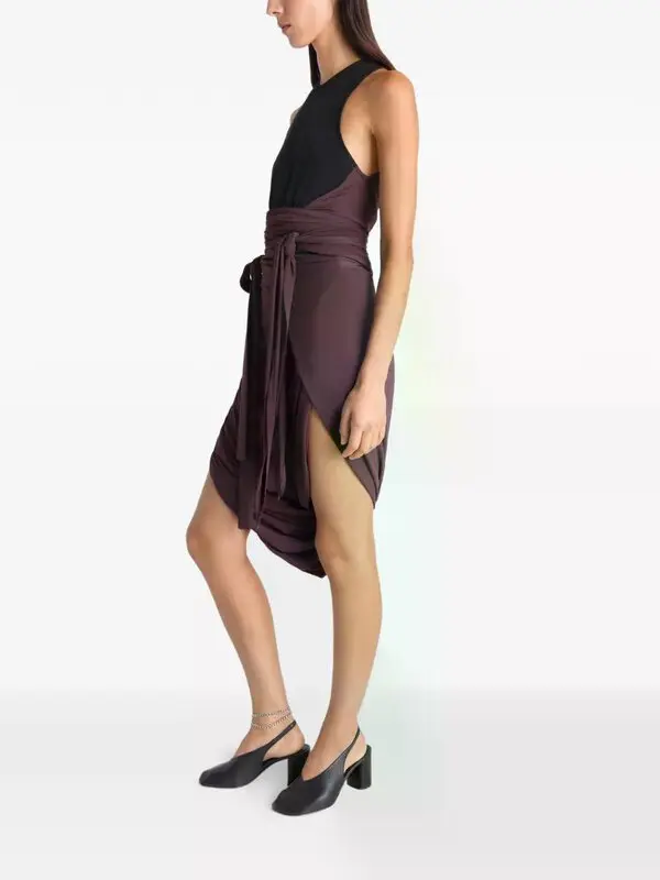 LEMAIRE Sleeveless V-neck Mini Dress - Black