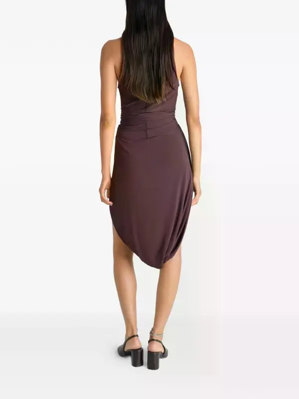 LEMAIRE Sleeveless V-neck Mini Dress - Black