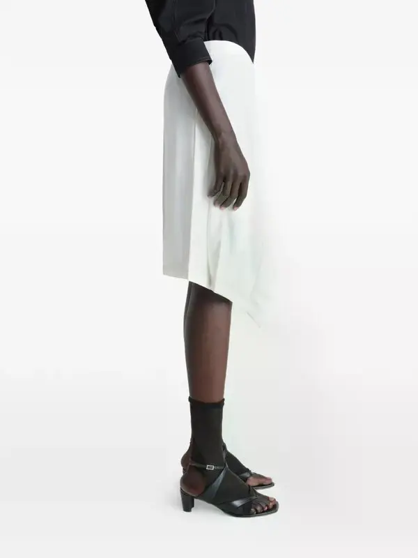 LEMAIRE Pleated Scarf Skirt - White