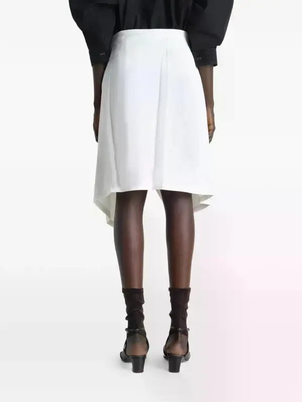 LEMAIRE Pleated Scarf Skirt - White