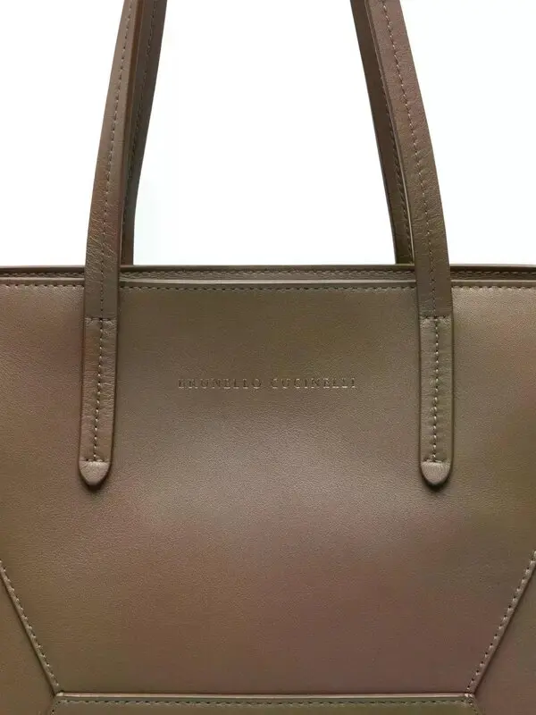 Brunello Cucinelli Panelled Tote - Brown