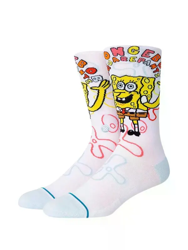 Stance Graphic-print Crew Socks - White