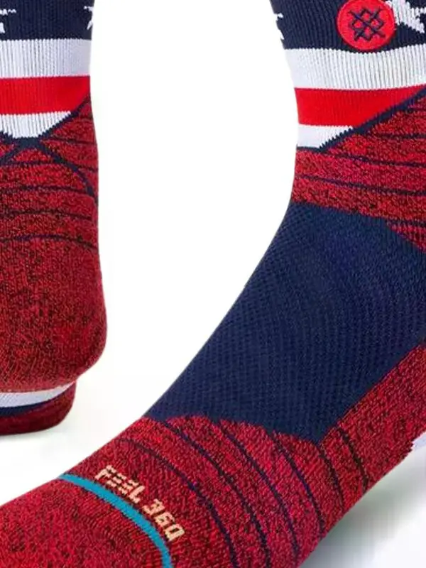 Stance Star-print Striped Crew Socks