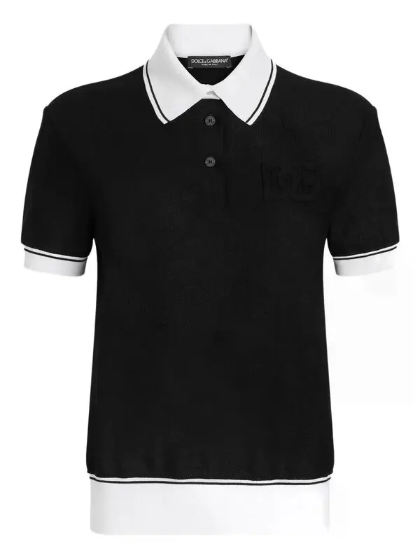 Dolce & Gabbana Embroidered Logo Polo Top
