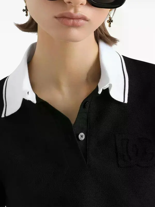 Dolce & Gabbana Embroidered Logo Polo Top
