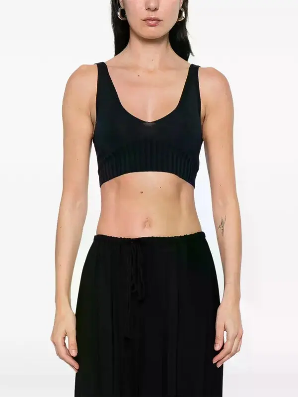 ALPHATAURI Ribbed V-neck Top