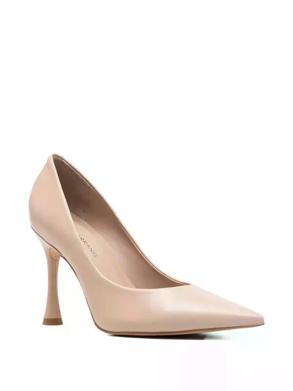 ANDREA CARRANO Pointed-toe Leather Pumps - Neutrals