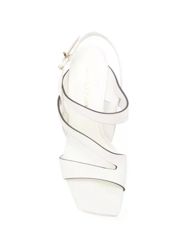 BRUNO PREMI Margot Strappy Leather Sandals - Neutrals