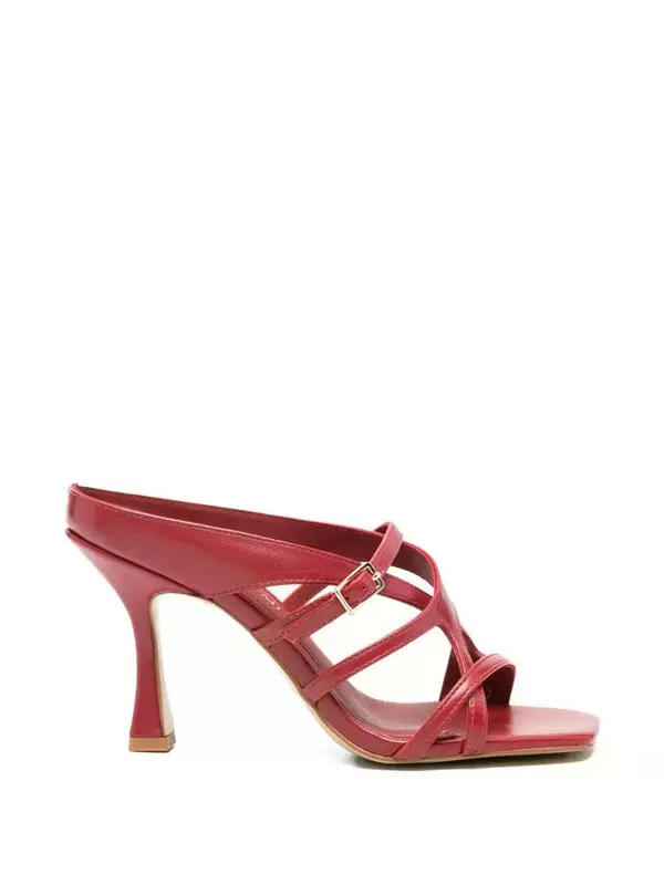 BRUNO PREMI Buckle-strap Leather Sandals - Red