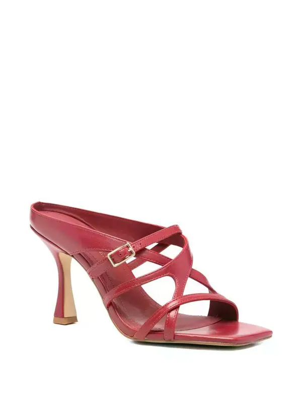 BRUNO PREMI Buckle-strap Leather Sandals - Red