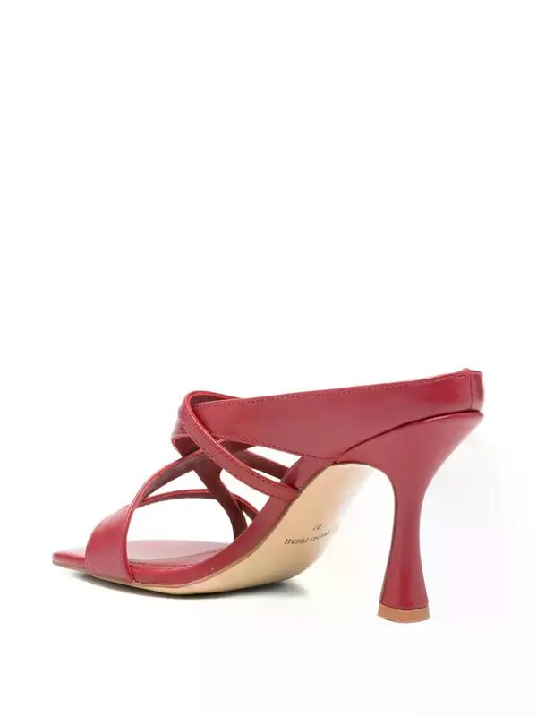 BRUNO PREMI Buckle-strap Leather Sandals - Red
