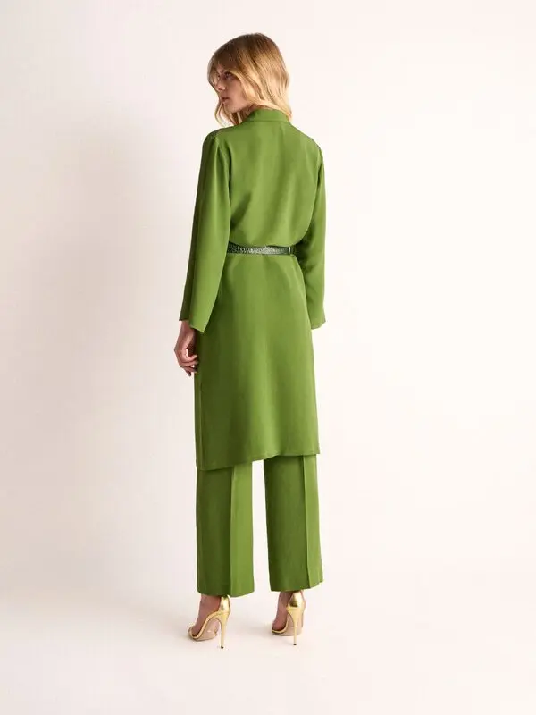 PAULA Chanterelle Garden Silk Midi Dress