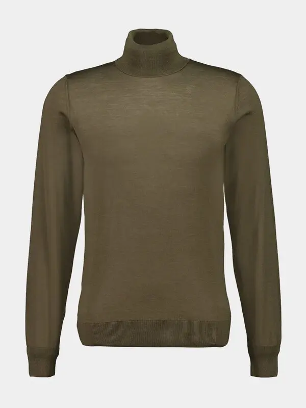 PIACENZA CASHMERE 1733 Virgin Wool High-neck Jumper - Green