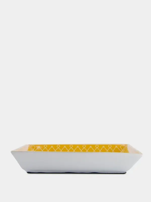La DoubleJ Leafflyer Porcelain Tray - Yellow