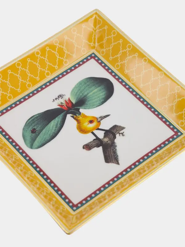 La DoubleJ Leafflyer Porcelain Tray - Yellow