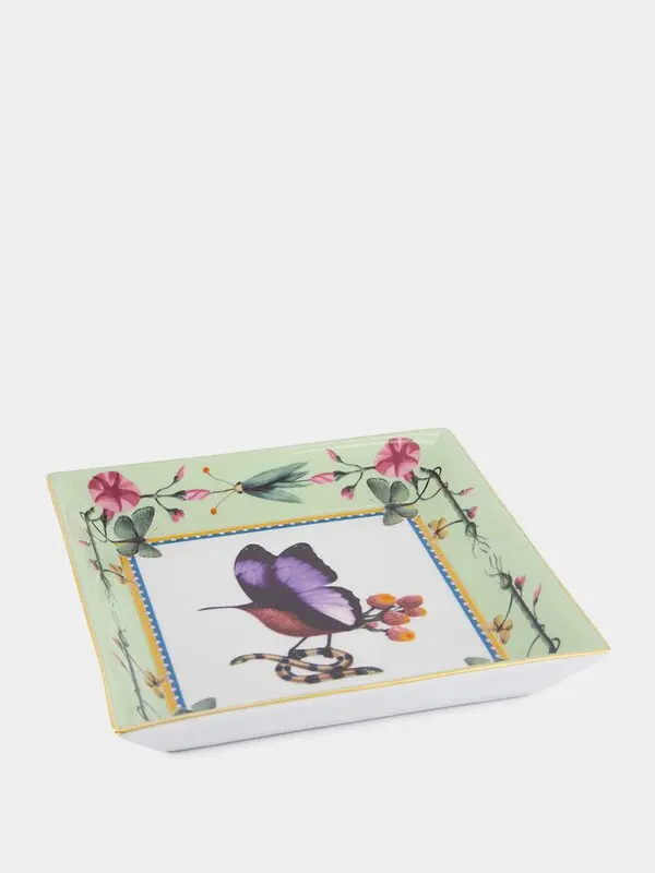 La DoubleJ Butterbird Salvia Porcelain Trinket Tray