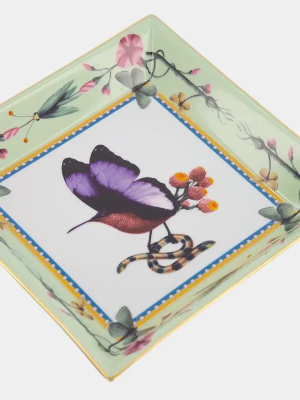 La DoubleJ Butterbird Salvia Porcelain Trinket Tray