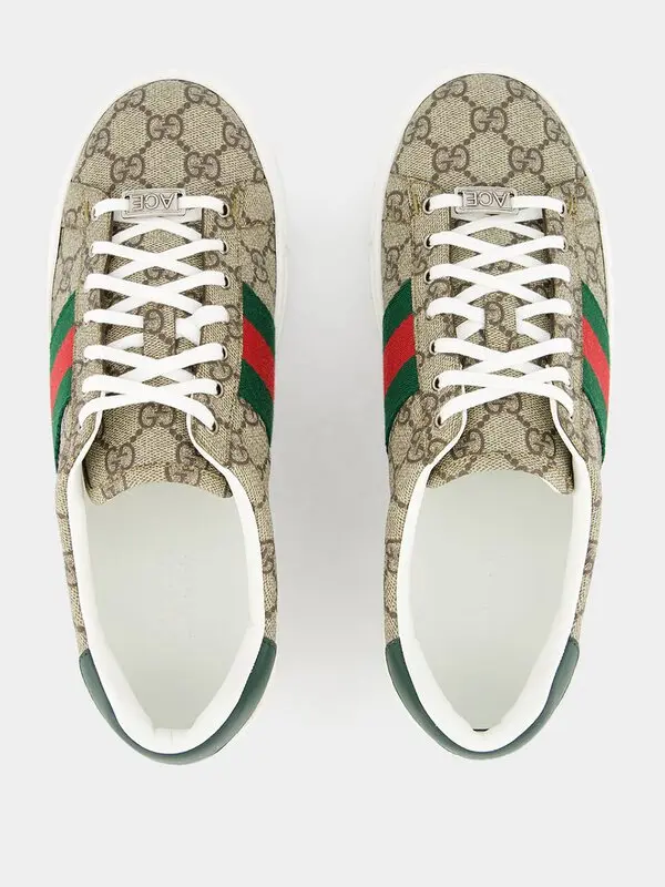 Gucci Web-trim Sneakers - Red