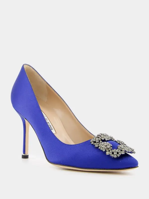 Manolo Blahnik Hangisi 90 Pumps - Blue