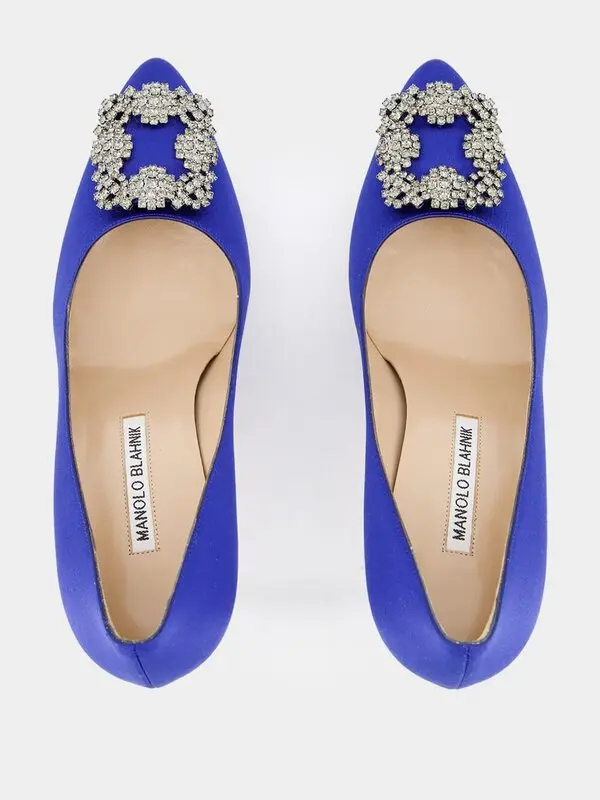 Manolo Blahnik Hangisi 90 Pumps - Blue