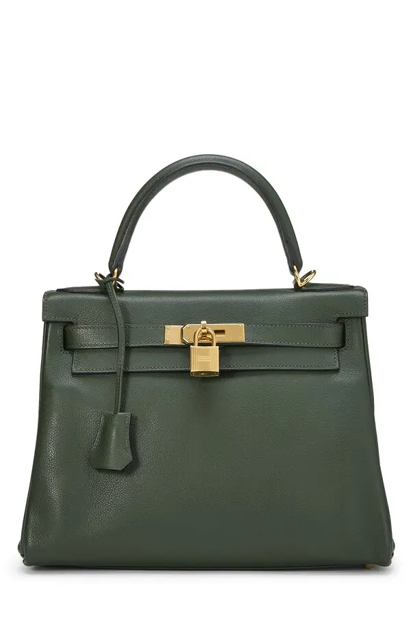 Hermès Evercolor Kelly Retourne 28 - Vert Anglais