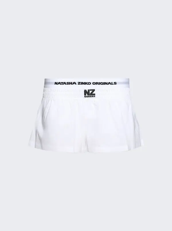 Natasha Zinko Ruffle Boxer Shorts - White