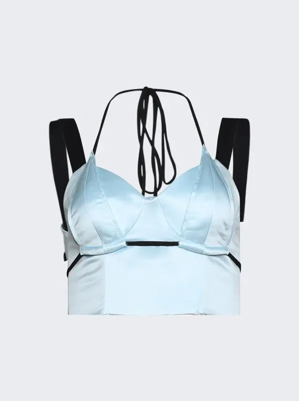 Natasha Zinko Satin Bra Top - Blue
