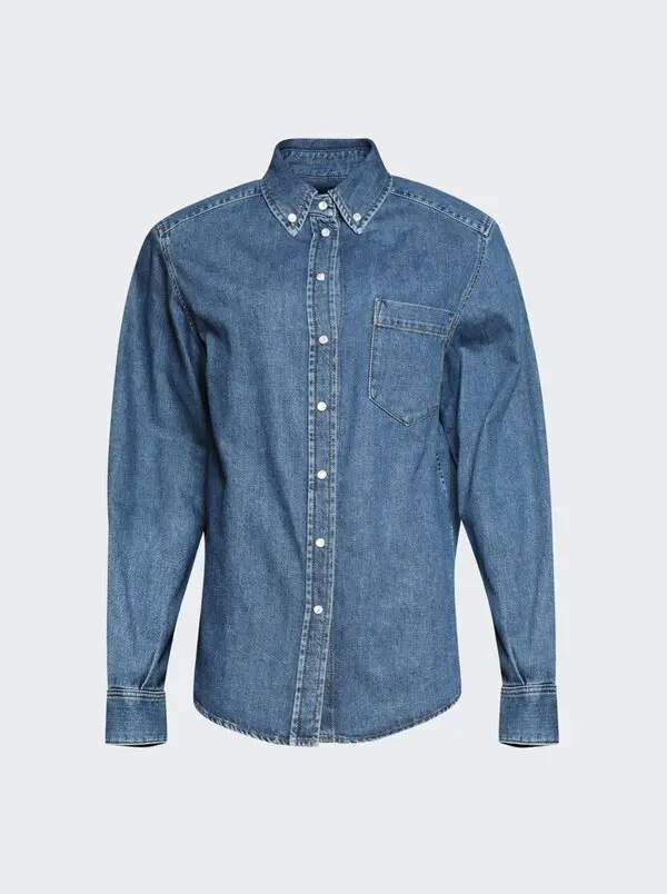 MUGLER Denim Power Shirt