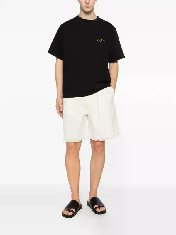 BRAM’S FRUIT Fringed Pleated Shorts