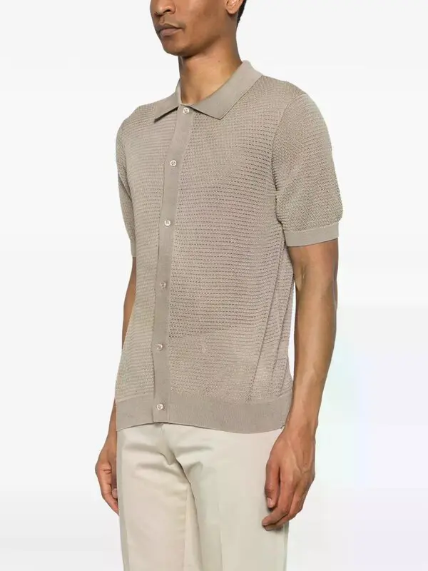 Tagliatore Buttoned Knit Polo Shirt