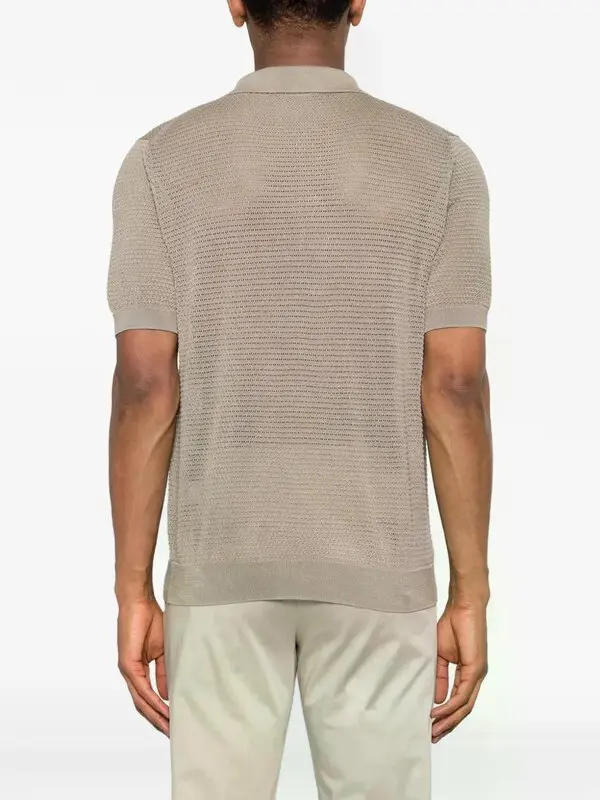 Tagliatore Buttoned Knit Polo Shirt