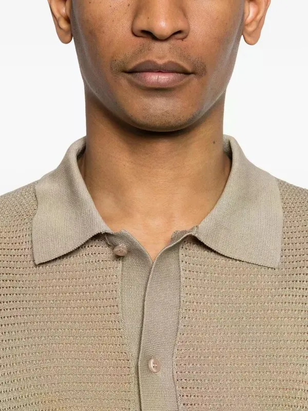 Tagliatore Buttoned Knit Polo Shirt