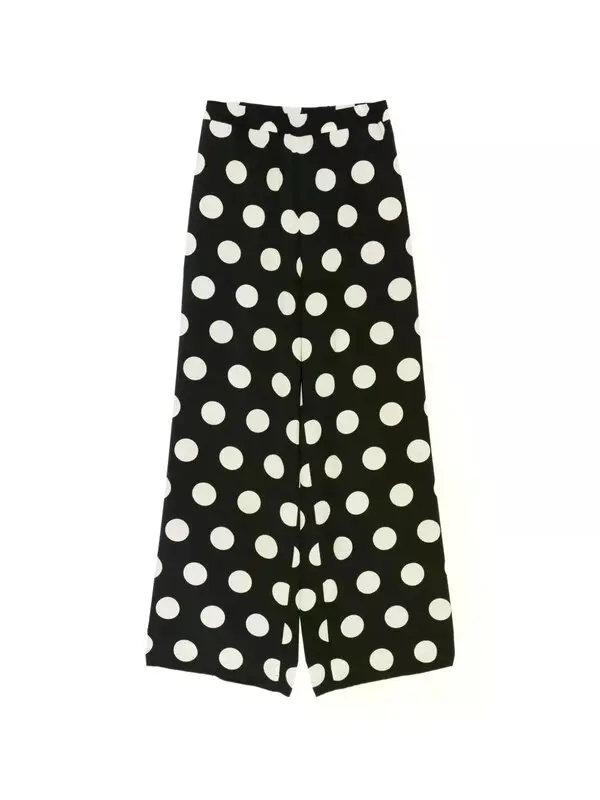 Junya Watanabe Polka-dot Wide-leg Trousers - Black
