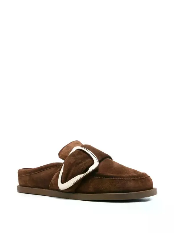 Inuikii Buckle Soft Mules - Brown