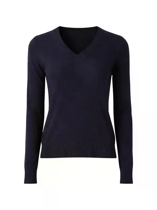 Max Mara V-neck Pullover Sweater - Blue