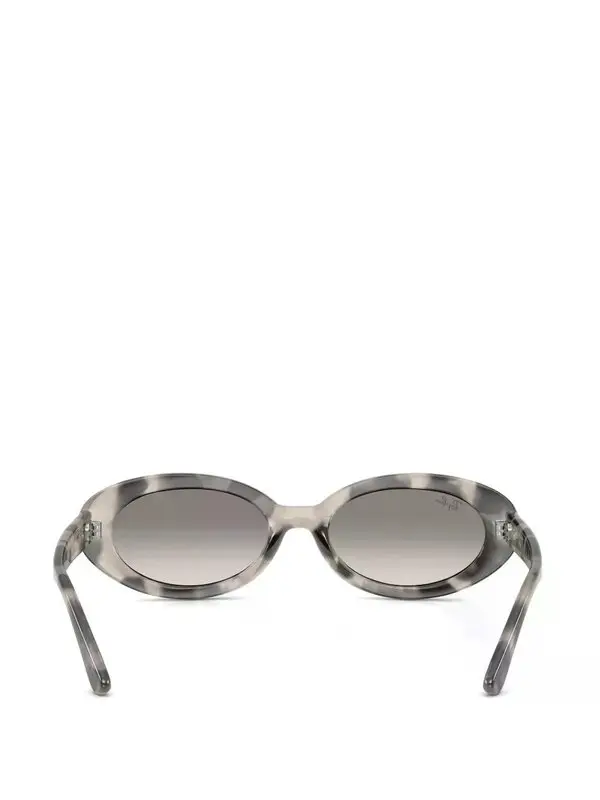 Ray-ban Mottled Oval-frame Sunglasses - Grey