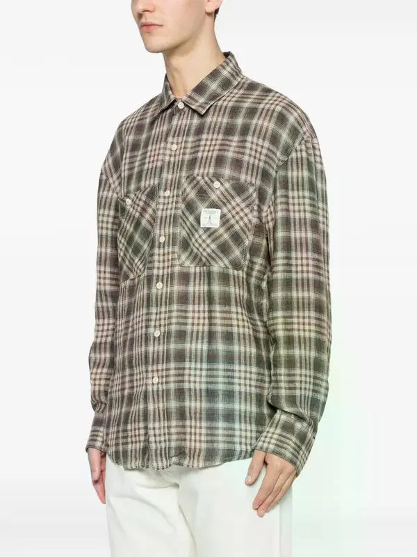 ROY ROGER'S Patch-pocket Checked Shirt