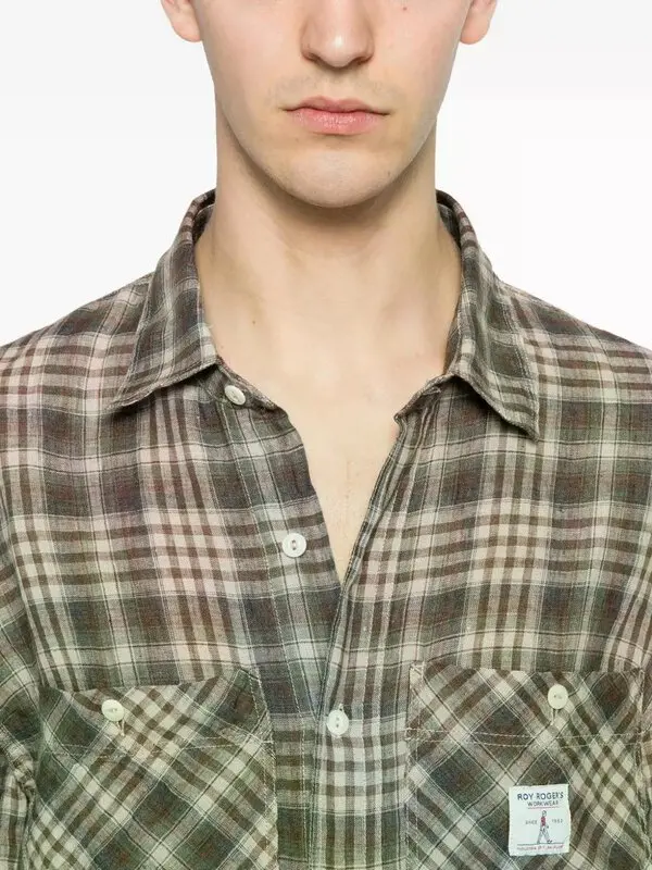 ROY ROGER'S Patch-pocket Checked Shirt